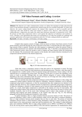 3-D Video Formats and Coding- A review | PDF