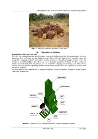 Development of a Palm Fruit Bunch Chopper and Spikelet Stripper | PDF