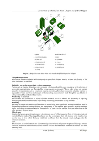 Development of a Palm Fruit Bunch Chopper and Spikelet Stripper | PDF