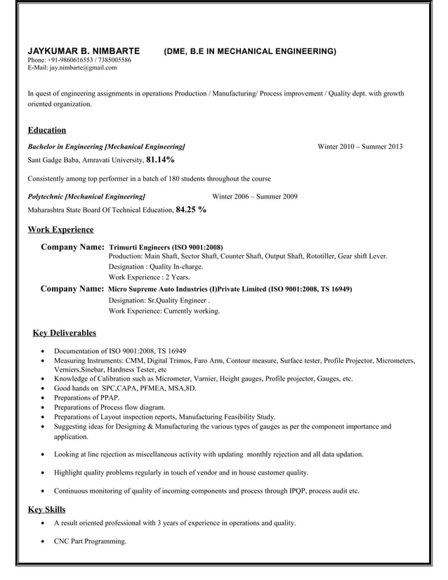 Resume Jaykumar QA | PDF