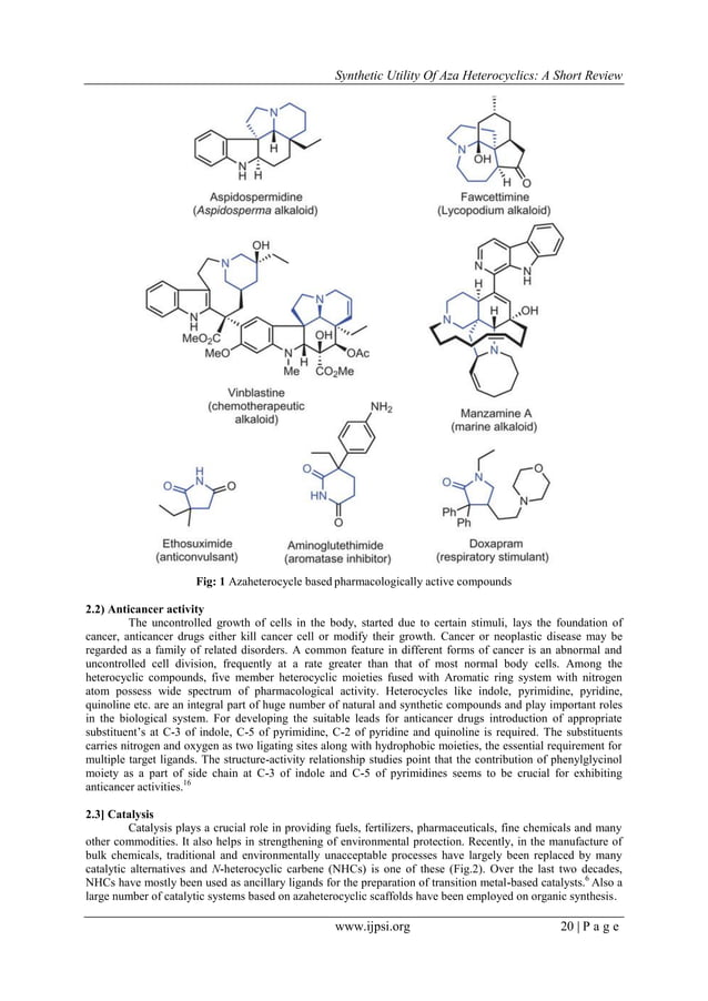 Synthetic Utility of Aza Heterocyclics: A Short Review | PDF ...