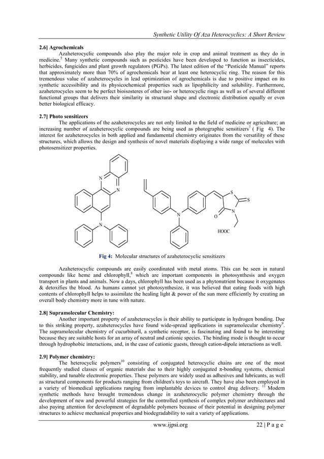 Synthetic Utility of Aza Heterocyclics: A Short Review | PDF ...