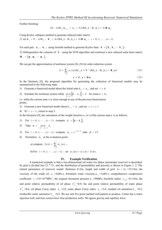 The Krylov-TPWL Method of Accelerating Reservoir Numerical Simulation | PDF