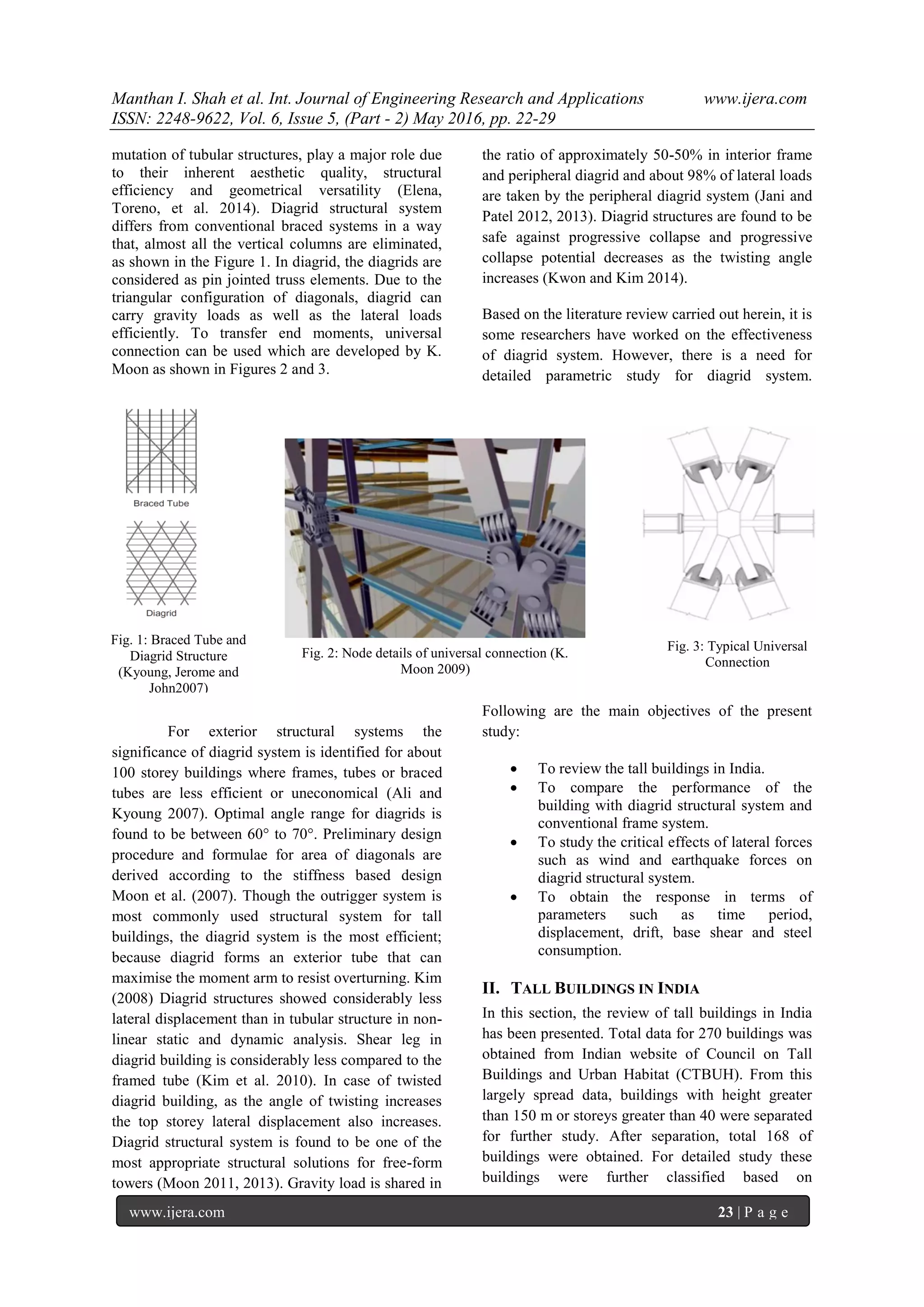 Comparative Study of Diagrid Structures with Conventional Frame Structures | PDF
