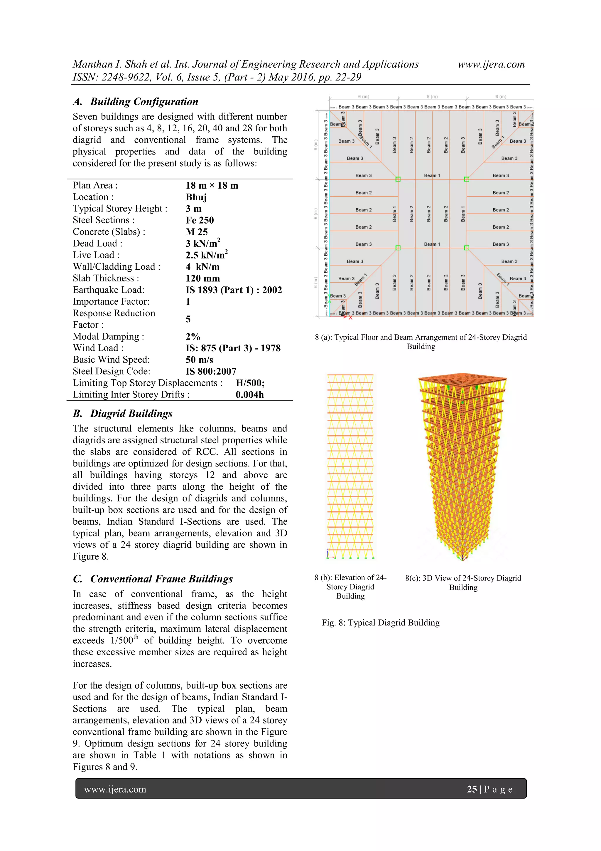Comparative Study of Diagrid Structures with Conventional Frame Structures | PDF