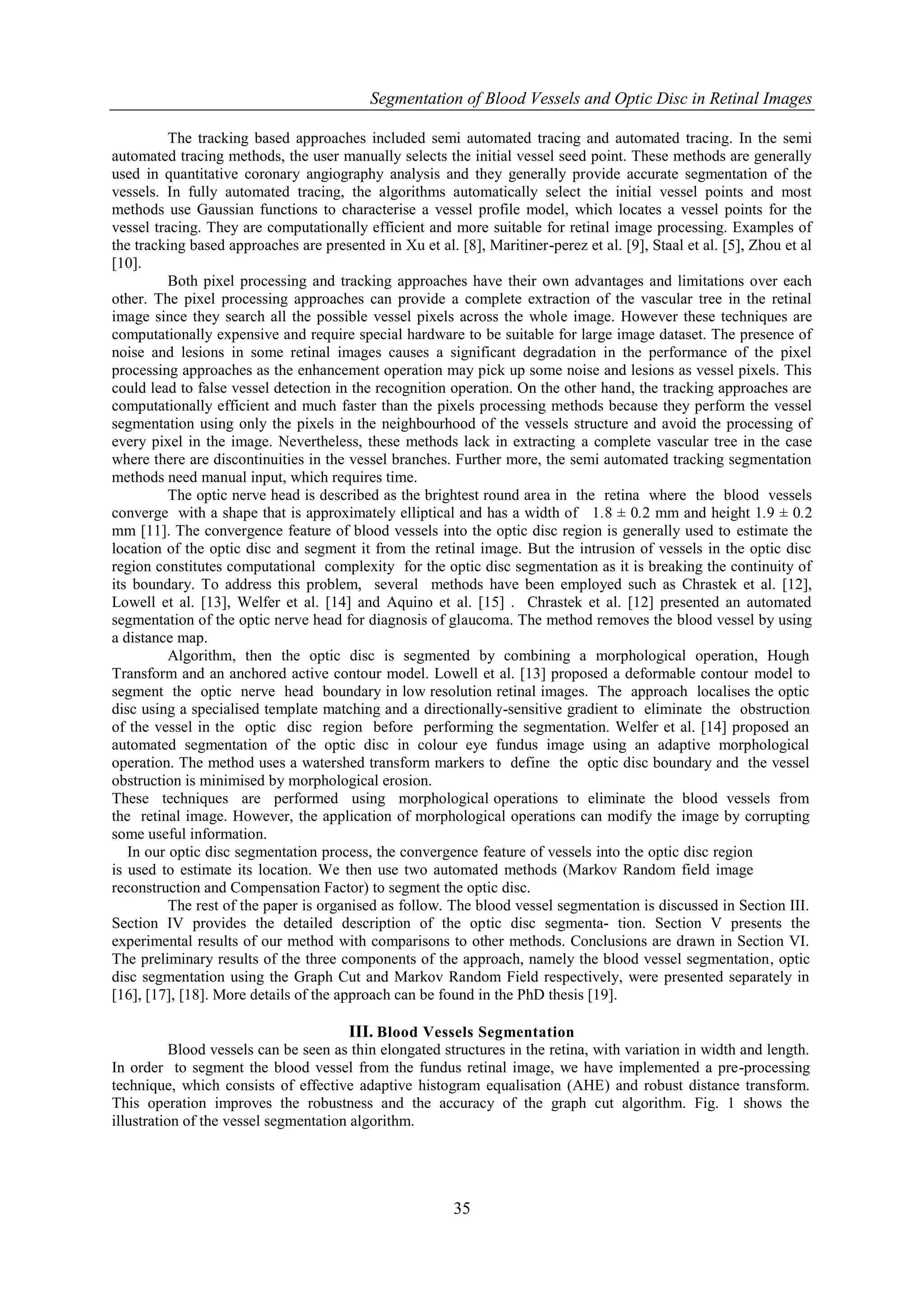 Segmentation of Blood Vessels and Optic Disc in Retinal Images | PDF