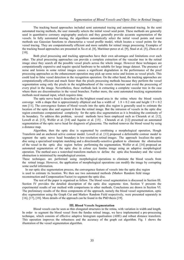 Segmentation of Blood Vessels and Optic Disc in Retinal Images | PDF