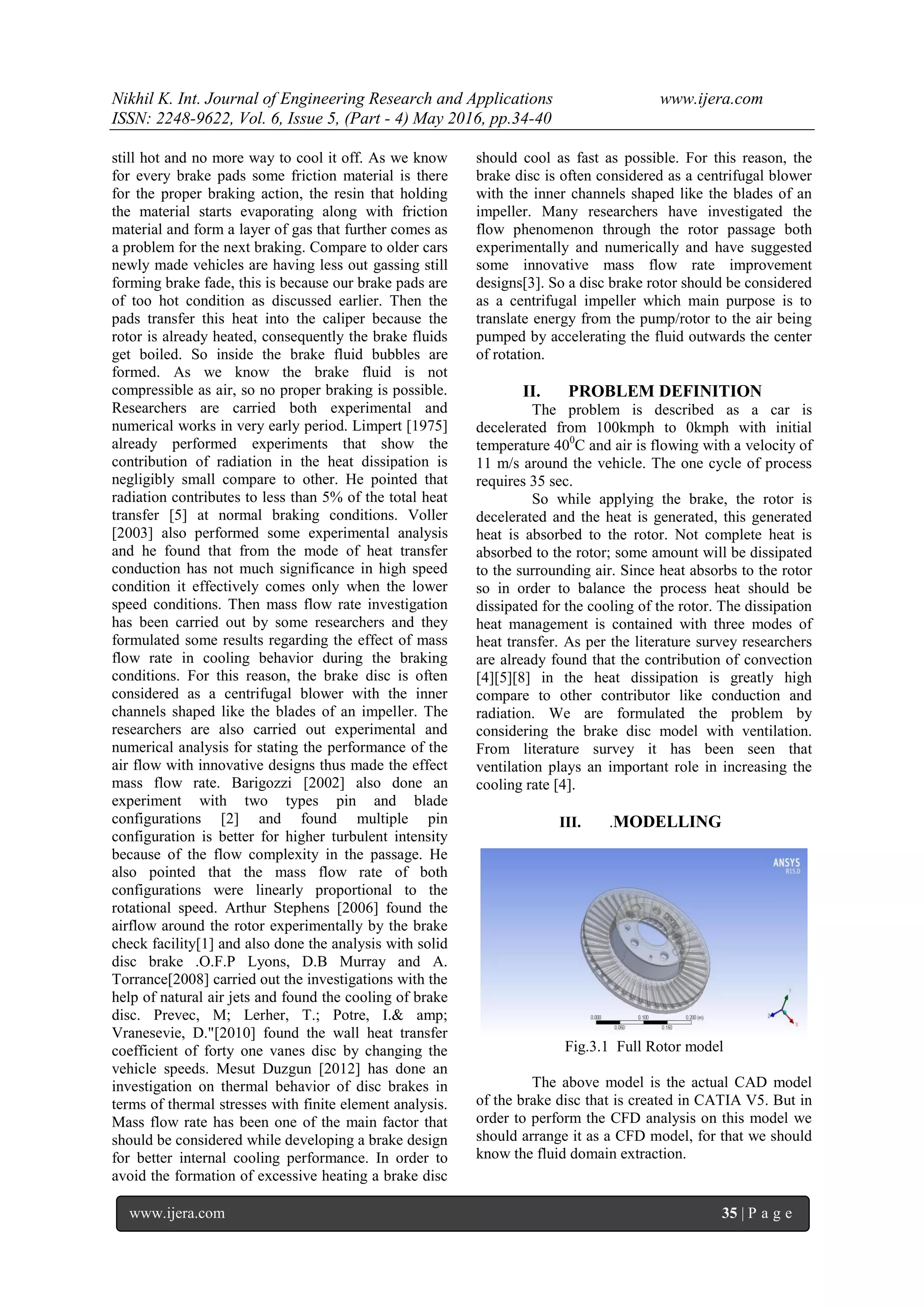 CFD Analysis Of Straight Ventilated Disc Brake | PDF