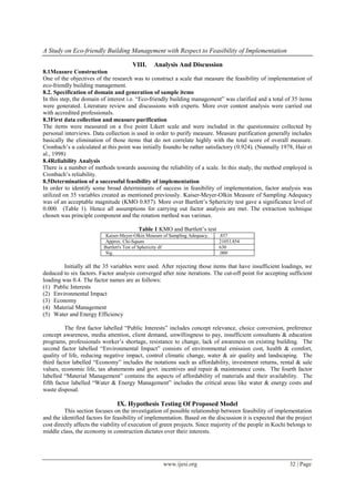 A Study on Eco-friendly Building Management with Respect to Feasibility ...