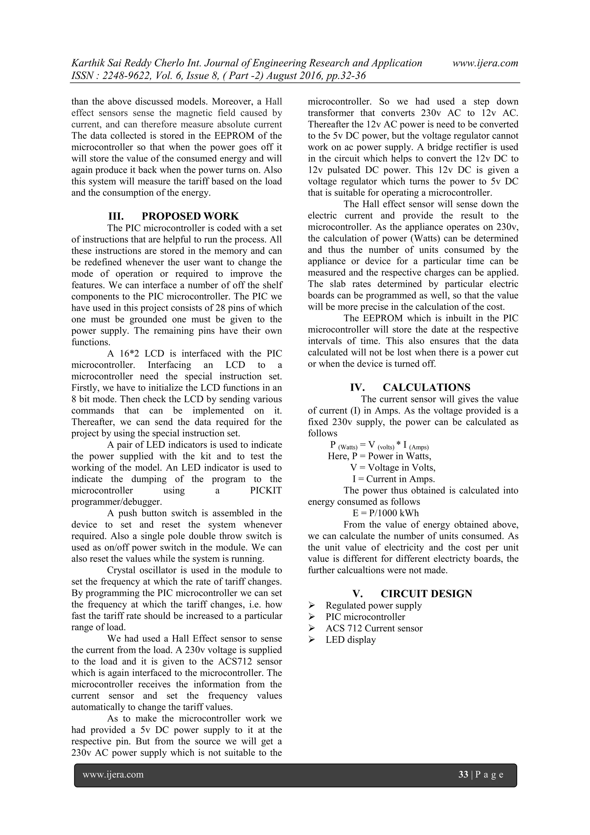 Real-Time Load Monitoring By Microcontroller to Optimize Electric Power Utilization | PDF