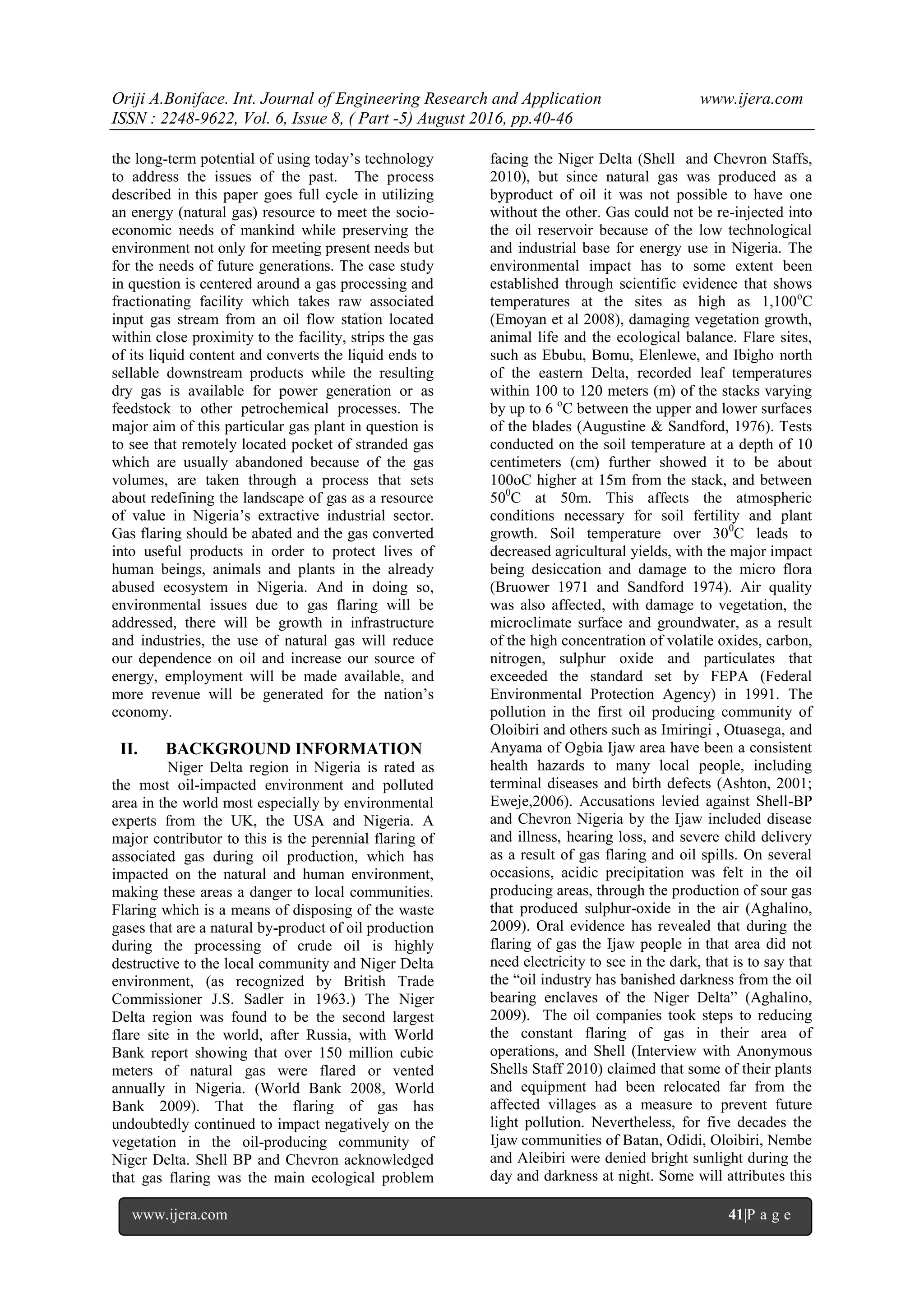 Natural Gas Conditioning and Processing From Marginal Fields Using ...