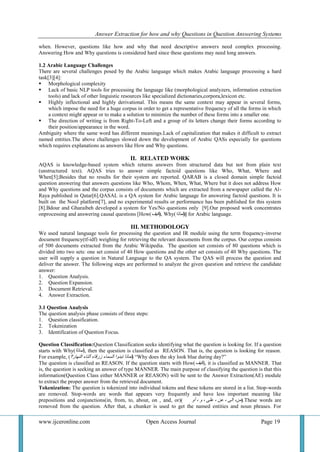 Answer Extraction for how and why Questions in Question Answering Systems | PDF