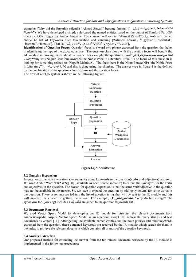 Answer Extraction for how and why Questions in Question Answering Systems | PDF