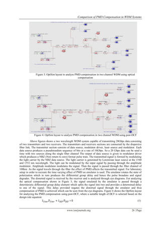 Comparison of PMD Compensation in WDM Systems | PDF