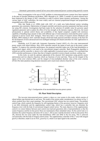 Automatic generation control of two area interconnected power system using particle swarm ...