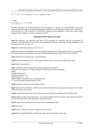 Automatic generation control of two area interconnected power system ...
