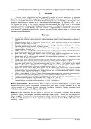 Automatic generation control of two area interconnected power system using particle swarm ...