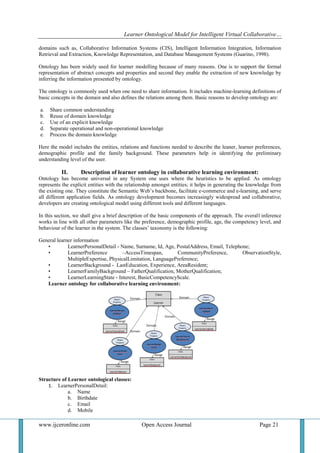 Learner Ontological Model for Intelligent Virtual Collaborative Learning Environment | PDF ...