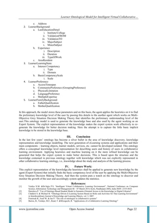 Learner Ontological Model for Intelligent Virtual Collaborative Learning Environment | PDF ...