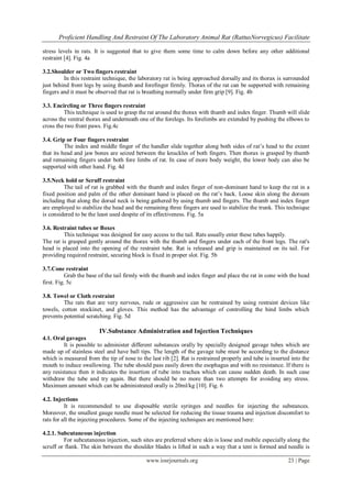 Proficient Handling and Restraint of the Laboratory Animal Rat (Rattus ...