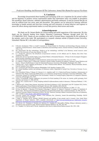 Proficient Handling and Restraint of the Laboratory Animal Rat (Rattus ...