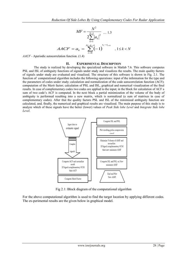 Reduction of Side Lobes by Using Complementary Codes for Radar ...
