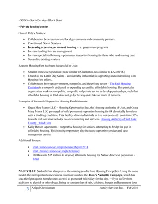 Homelessness Policy Review and Resources FINAL | PDF