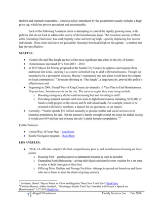 Homelessness Policy Review and Resources FINAL | PDF