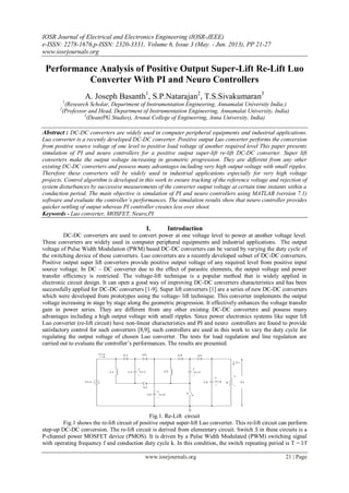 Performance Analysis of Positive Output Super-Lift Re-Lift Luo Converter With PI and Neuro ...