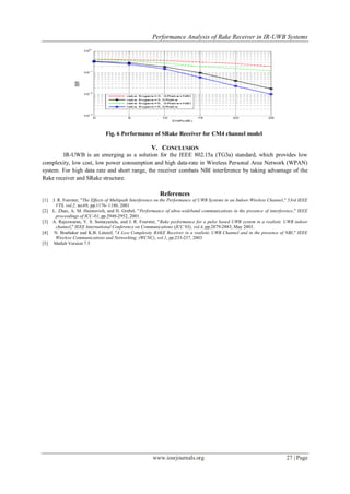 Performance Analysis of Rake Receivers in IR–UWB System | PDF