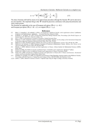 Stochastics Calculus: Malliavin Calculus in a simplest way | PDF | Physics | Science