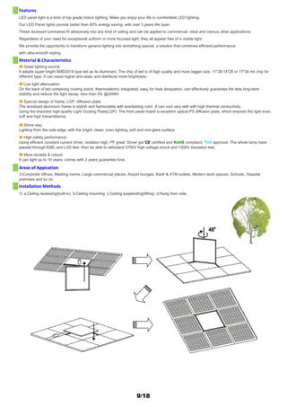 LED Panel Light Catalog list-David wei | PDF