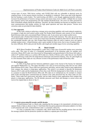 Implementation of Product Reed Solomon Codes for Multi level cell Flash controller | PDF