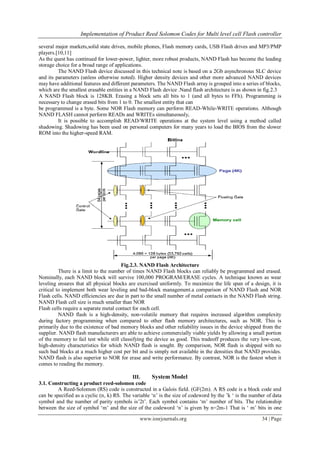 Implementation of Product Reed Solomon Codes for Multi level cell Flash controller | PDF