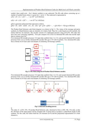 Implementation of Product Reed Solomon Codes for Multi level cell Flash ...