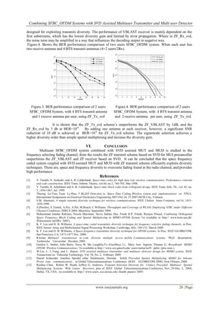 Combining SFBC_OFDM Systems with SVD Assisted Multiuser Transmitter and Multi user Detector | PDF