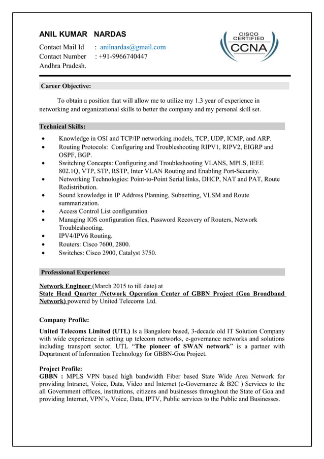 anil.Resume | DOC