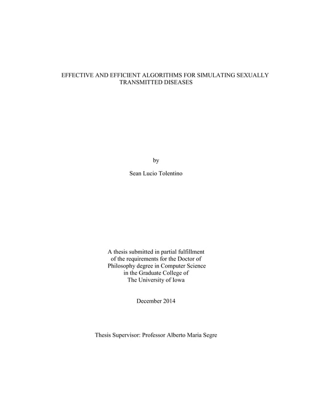 Effective And Efficient Algorithms For Simulating Sexually Transm Pdf