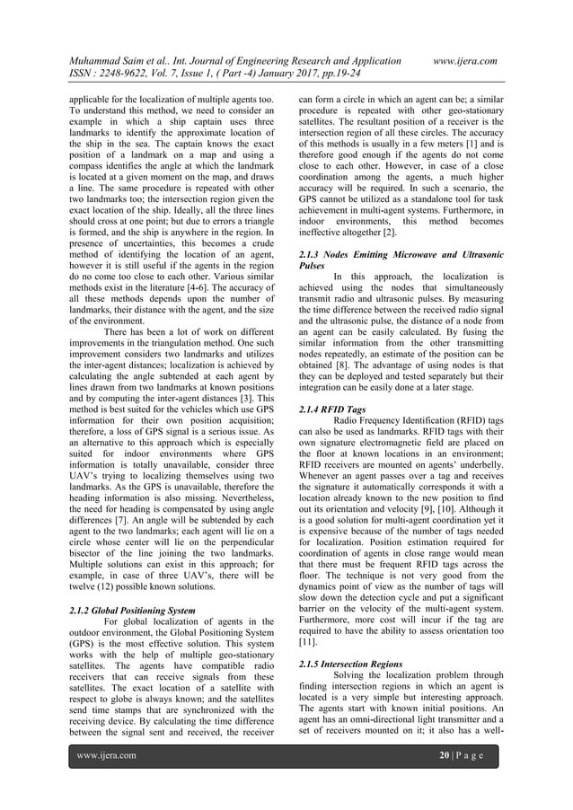 An Overview of Localization Methods for Multi-Agent Systems | PDF