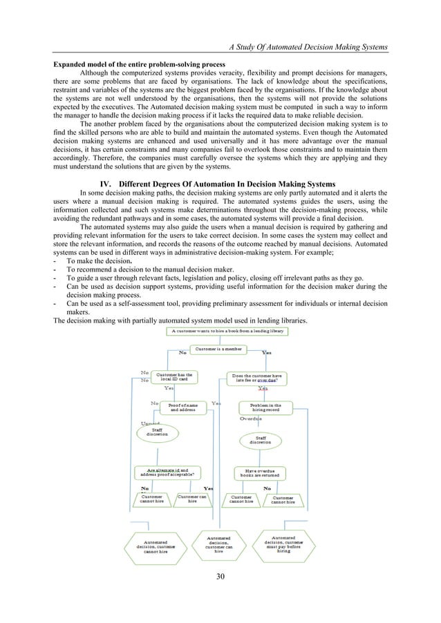 A Study of Automated Decision Making Systems | PDF