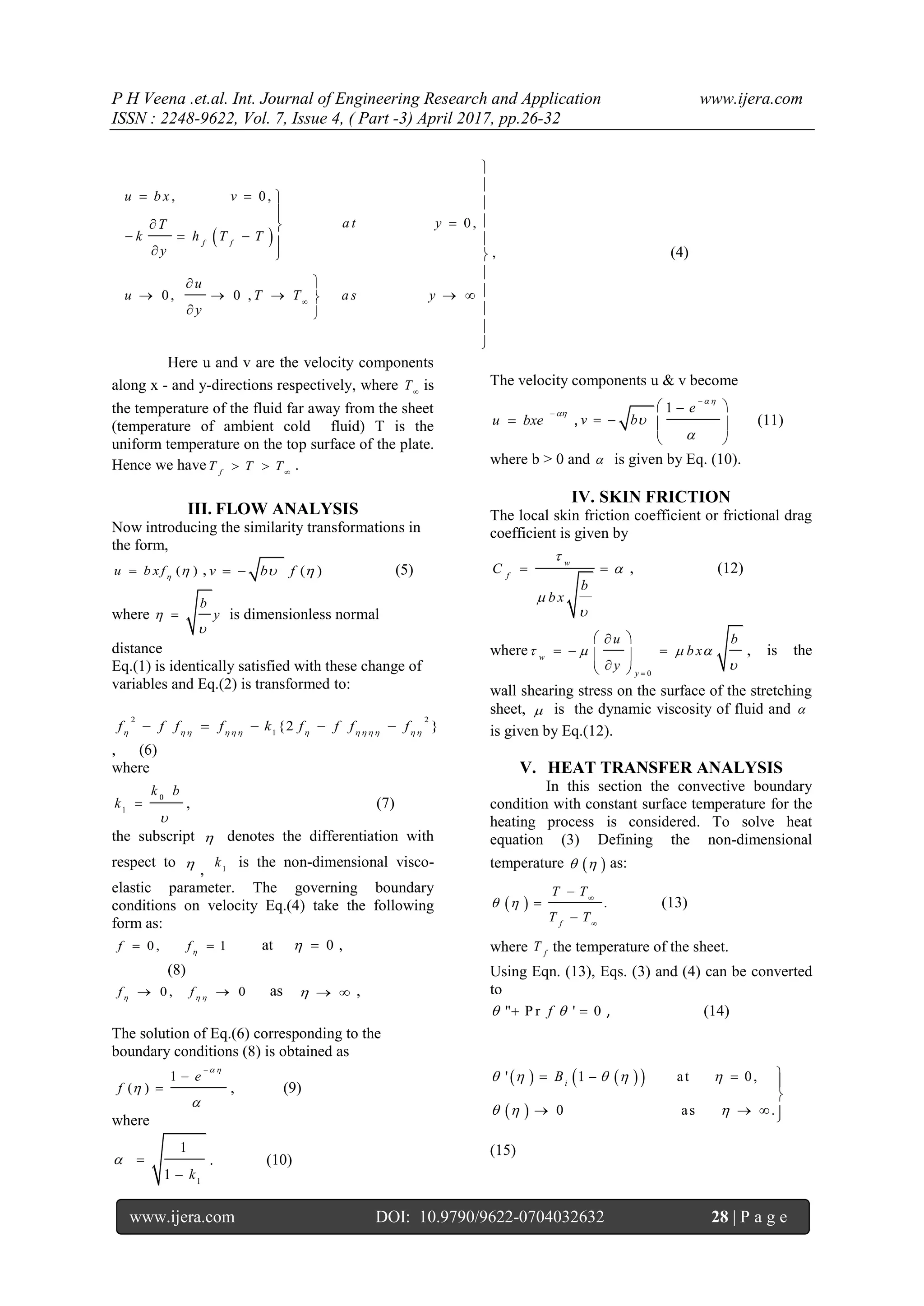 Non-Newtonian Visco-elastic Heat Transfer Flow Past a Stretching Sheet with Convective Boundary ...