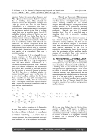 Non-Newtonian Visco-elastic Heat Transfer Flow Past a Stretching Sheet with Convective Boundary ...