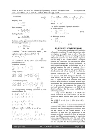 Double Diffusive Convection and the Improvement of Flow in Square Porous Annulus | PDF