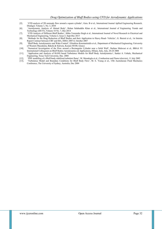 Drag Optimization of Bluff Bodies using CFD for Aerodynamic ...