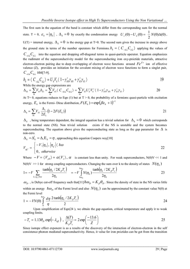 Possible Inverse Isotope effect in High Tc Superconductors Using the ...