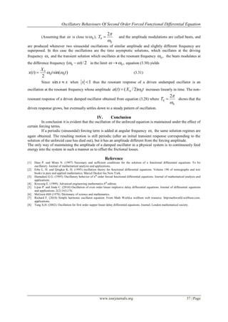 Oscillatory Behaviors of Second Order Forced Functional Differential Equation. | PDF