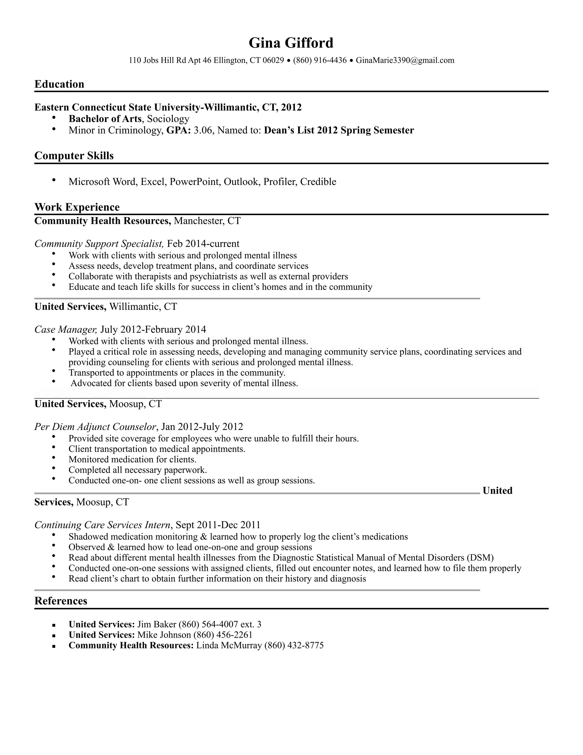 Gina Resume UPDATED | PDF