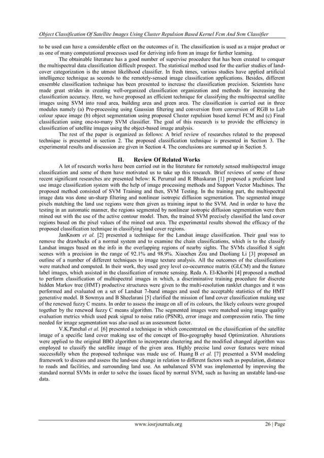 Object Classification Of Satellite Images Using Cluster Repulsion Based