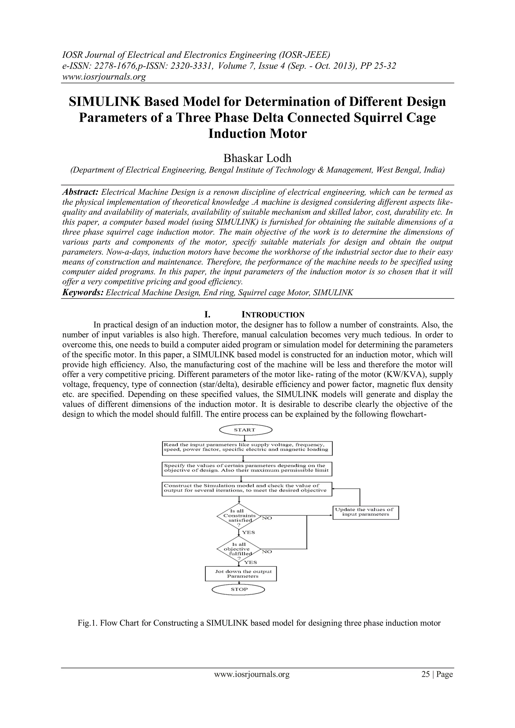 SIMULINK Based Model for Determination of Different Design Parameters of a Three Phase Delta ...