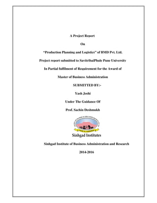 BMD - Project report Yash Joshi | PDF